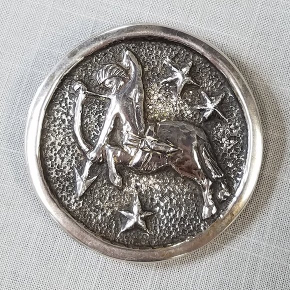 Jewelry | Vintage Sagittarius Silver Pin | Poshmark